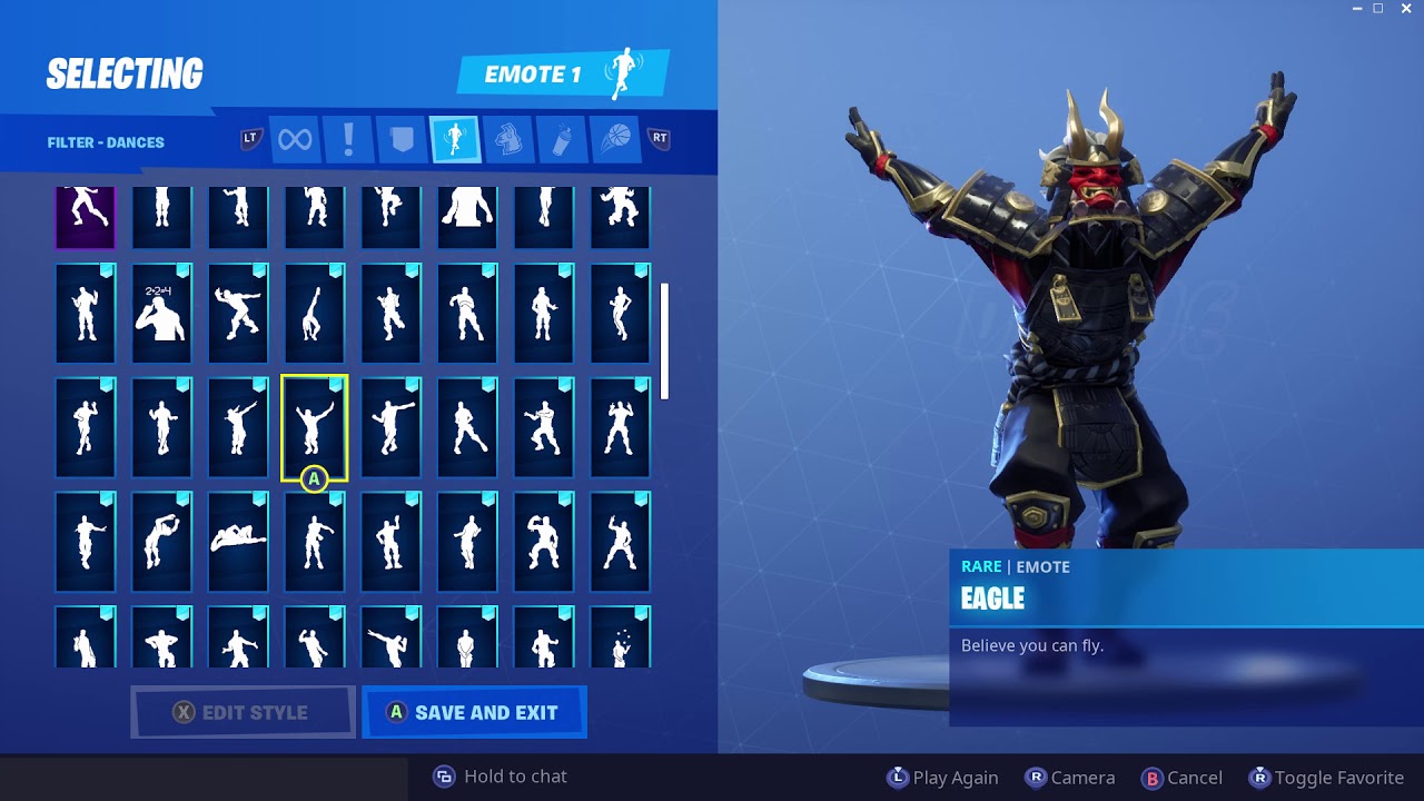 SHOGUN SKIN SHOWCASE WITH ALL FORTNITE DANCES & EMOTES - YouTube