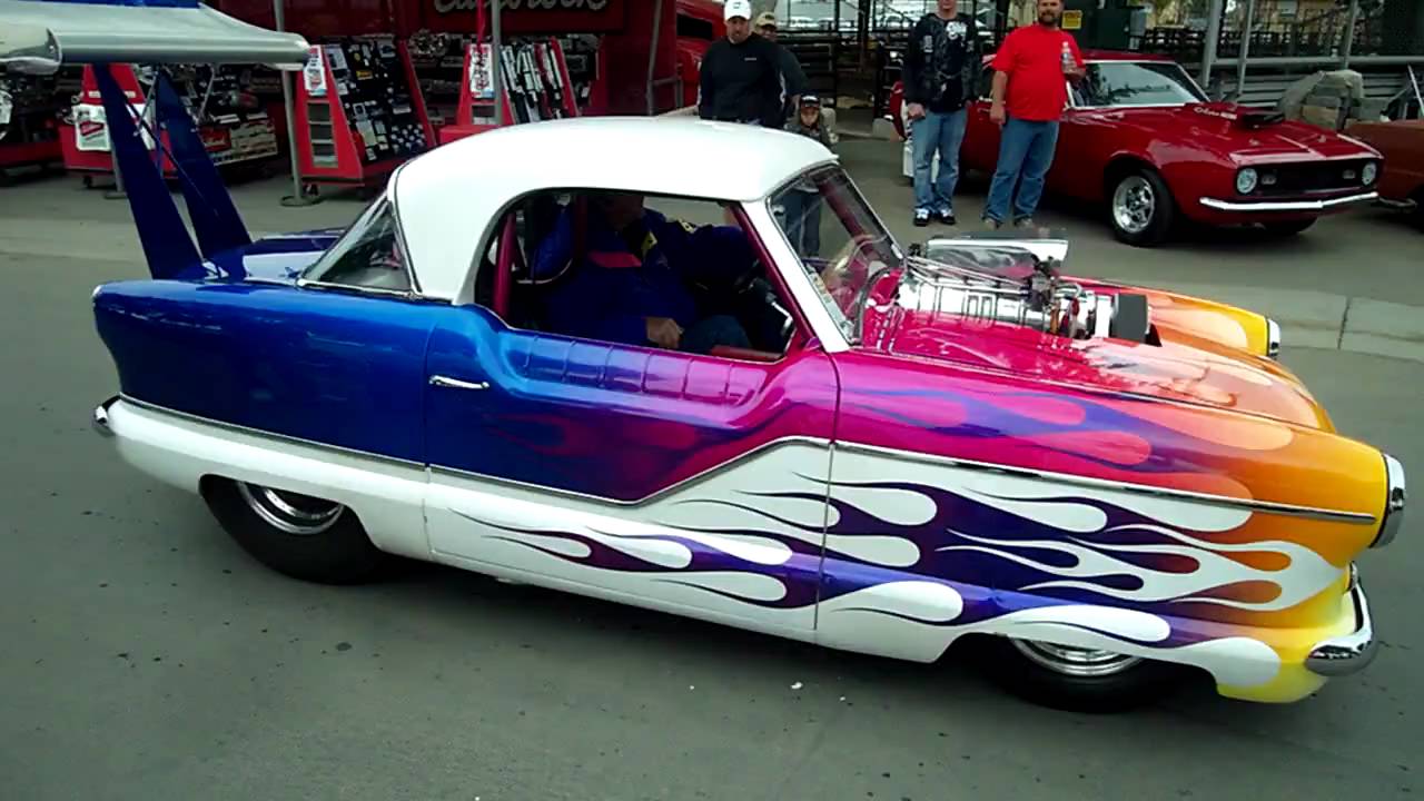 Nash Metropolitan with Ridiculous Engine in It - YouTube