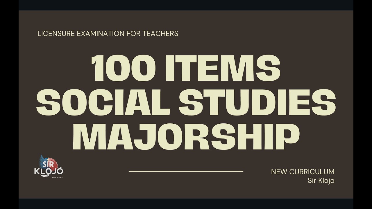 100 ITEMS SOCIAL STUDIES MAJORSHIP LET QUESTION! | LET REVIEW | NEW ...