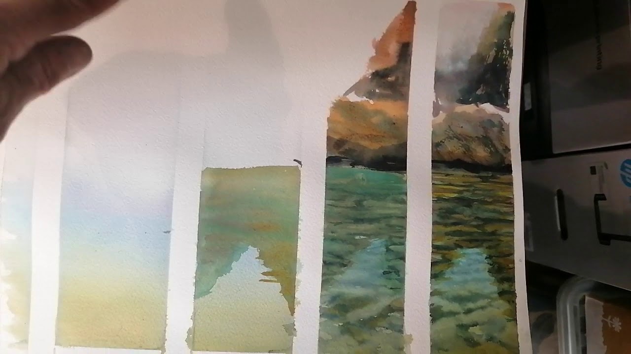 ROCK POOL WATERCOLOUR Video 8. STOP SHORT OF COMPLETION - YouTube
