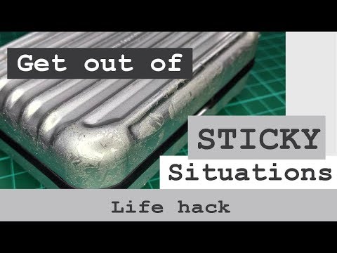 How to remove sticky tape mark / Life hack Tutorial