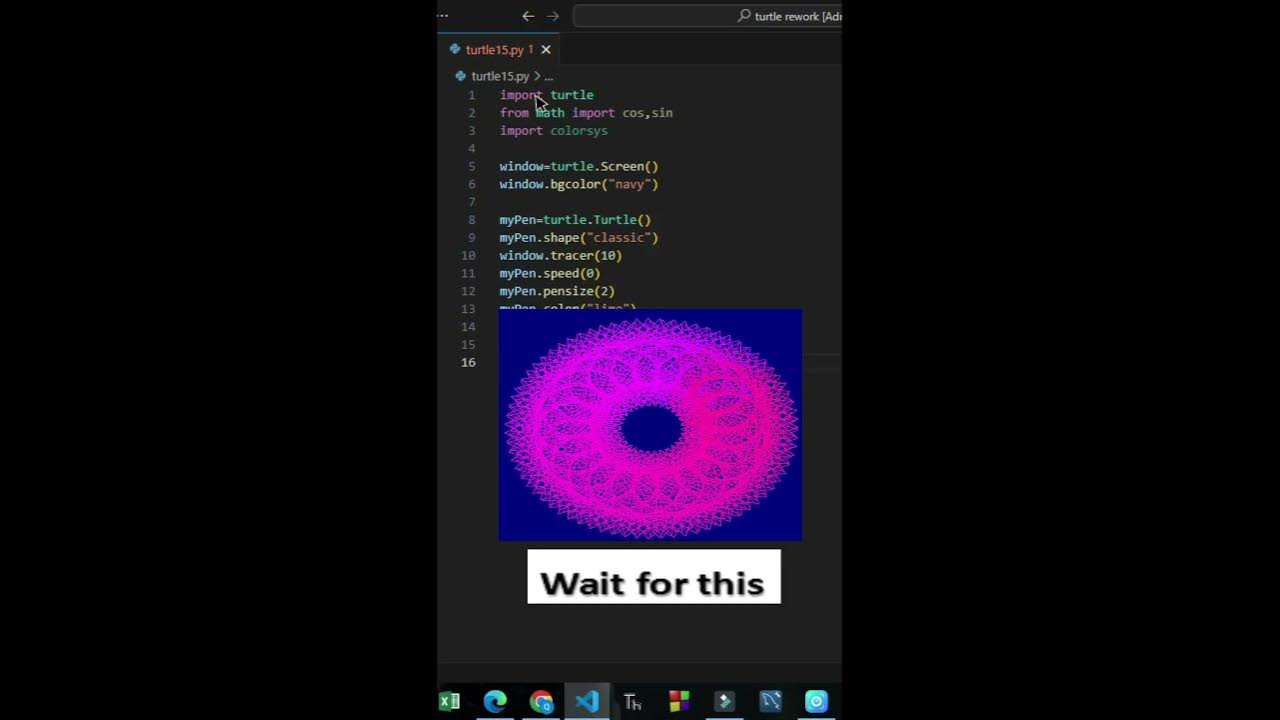Quick Graphics Design Using Python Turtle Awesome Python Turtle Graphics Pythonturtle Shorts