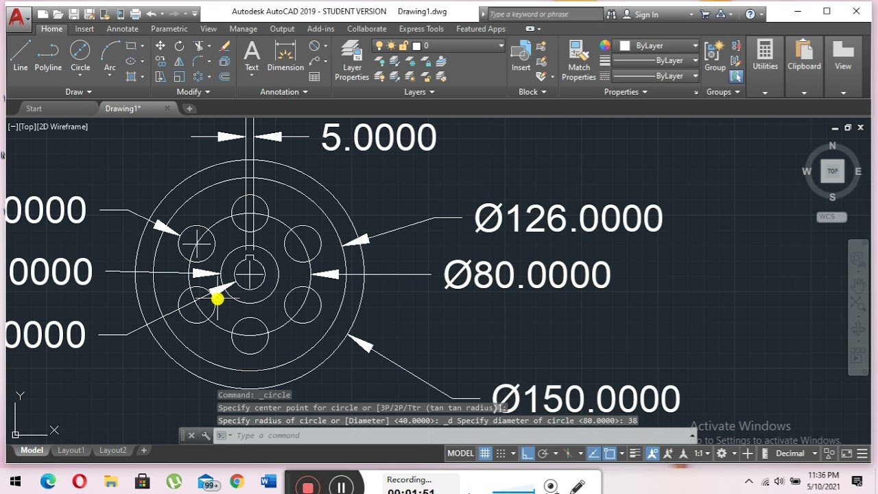 Polar Array In AutoCAD YouTube Polar Array In AutoCAD YouTube