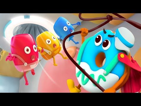 Super Donut Rescue Team | Yummy Foods Animation | Kids Cartoon | Nursery Rhymes | BabyBus