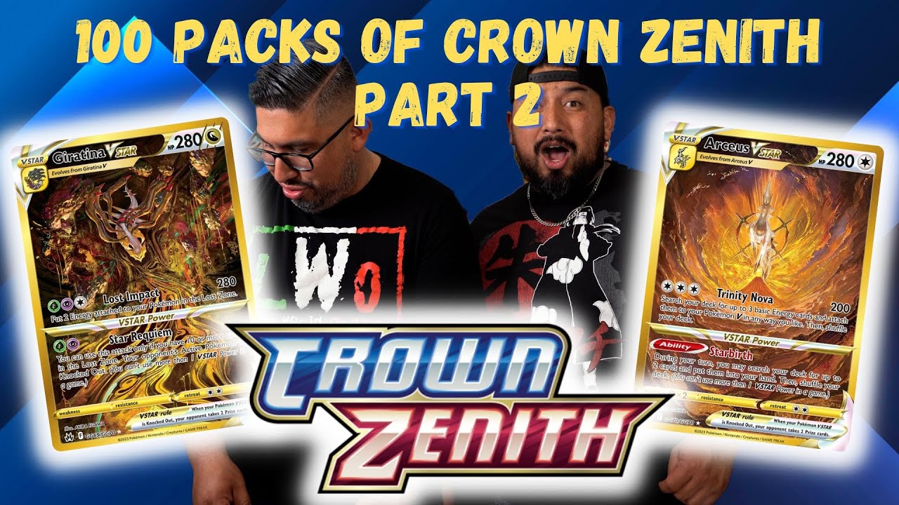 100 Packs of Crown Zenith!!! Part 2 #pokemoncommunity #roadto1k # ...