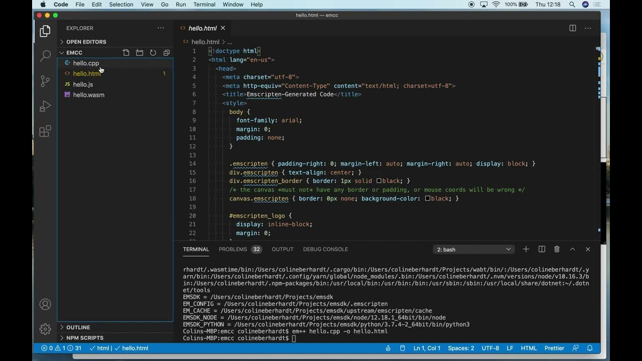 Using Emscripten - YouTube