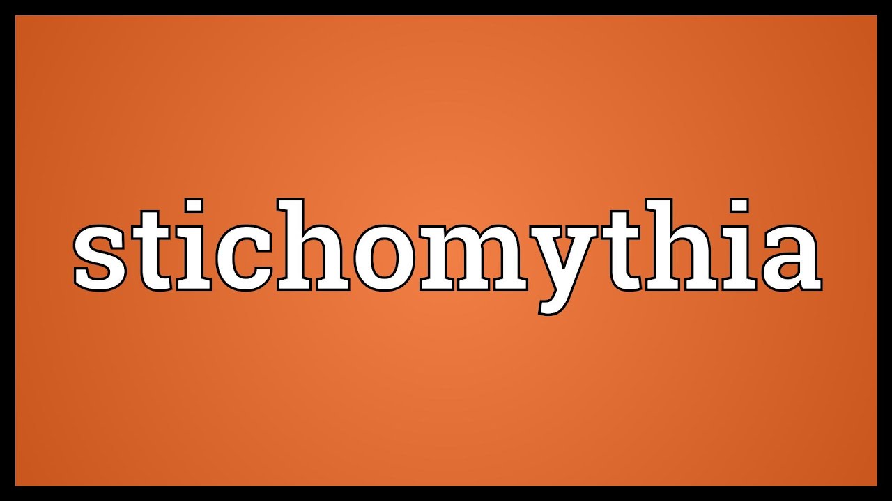 Stichomythia Meaning - YouTube