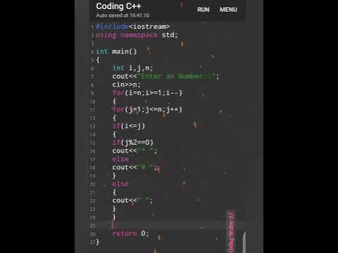 Normal pattern tutorial ll C++ language ll 💯💯#coding#language #short # ...