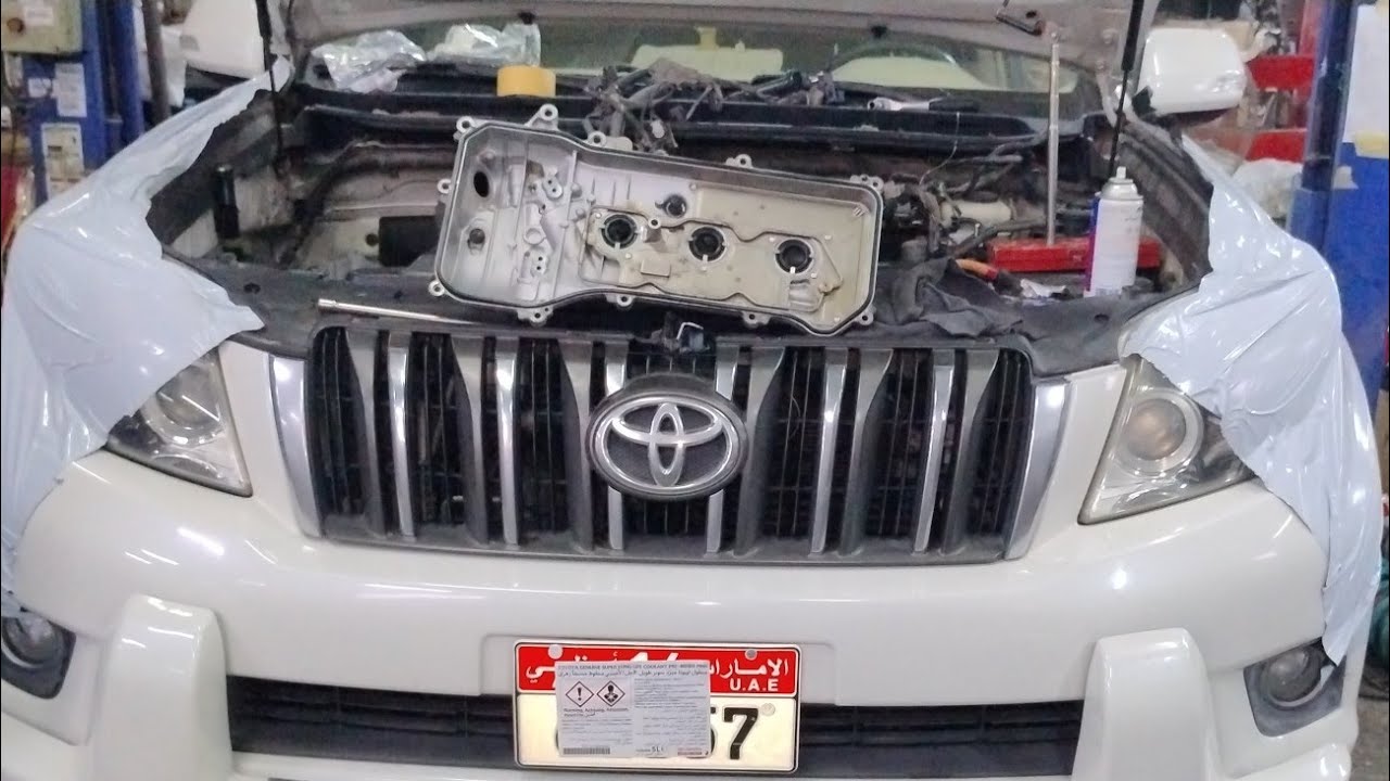 land cruiser prado txl engine valve cover gasket replacement - YouTube