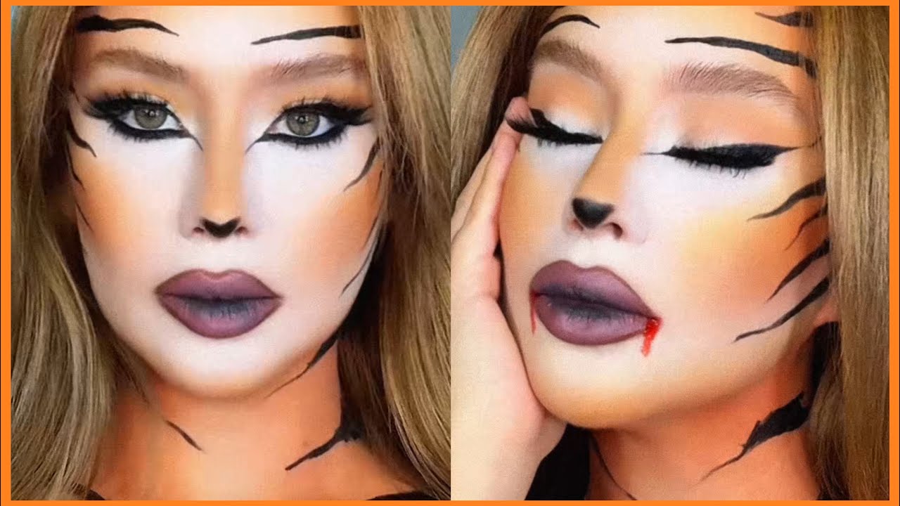TIGER MAKEUP , look fácil para halloween 🎃 👻 - YouTube
