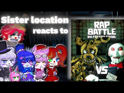 Sister location reacts to Jigsaw vs Springtrap | Gacha FNAF |