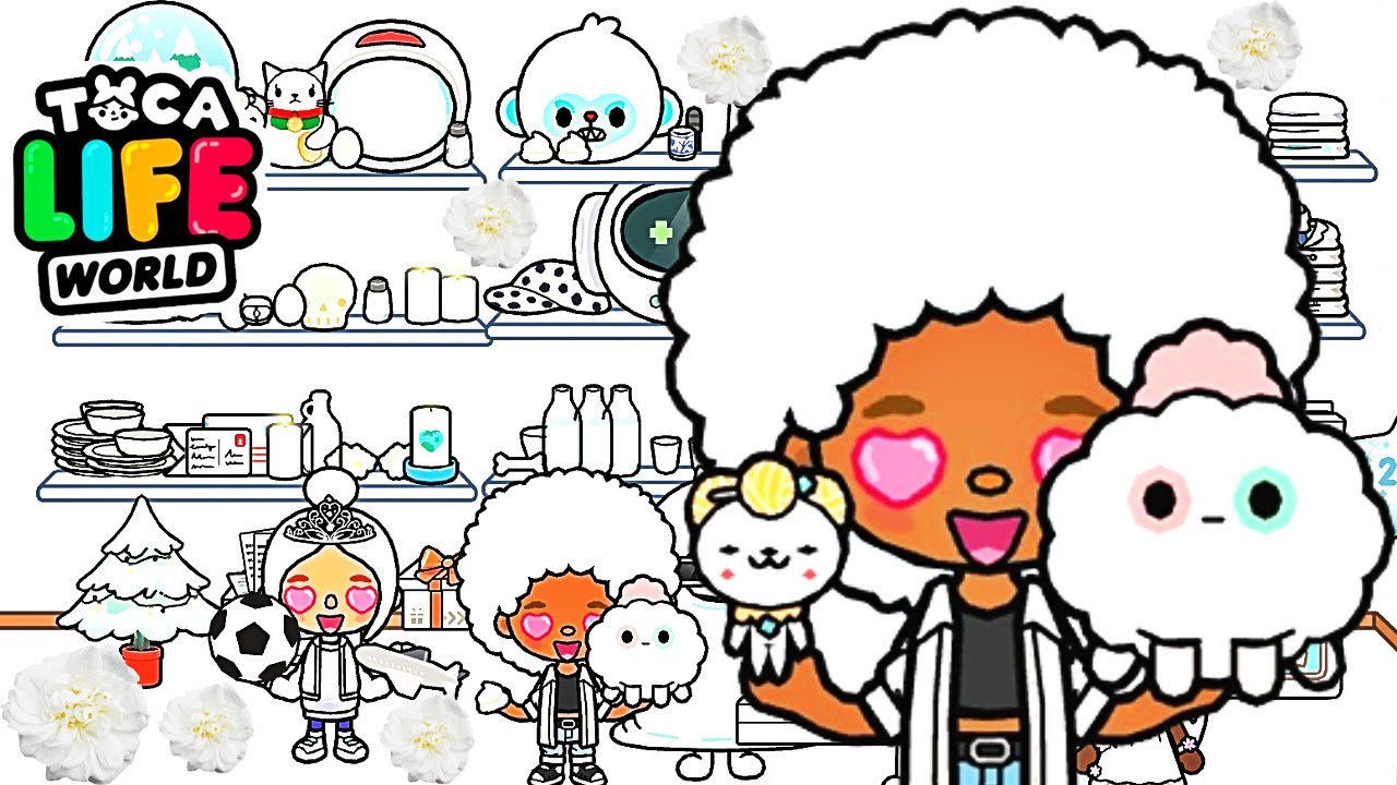 ALL WHITE FREE ITEMS in Toca Boca 🤍 Toca Life World Collection - YouTube