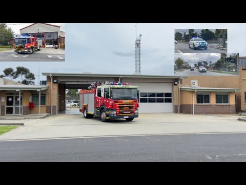 FRV/AV/P92 C1 TURNOUT-EMR-Cranbourne west// P34A c1 turnout- car fire ...