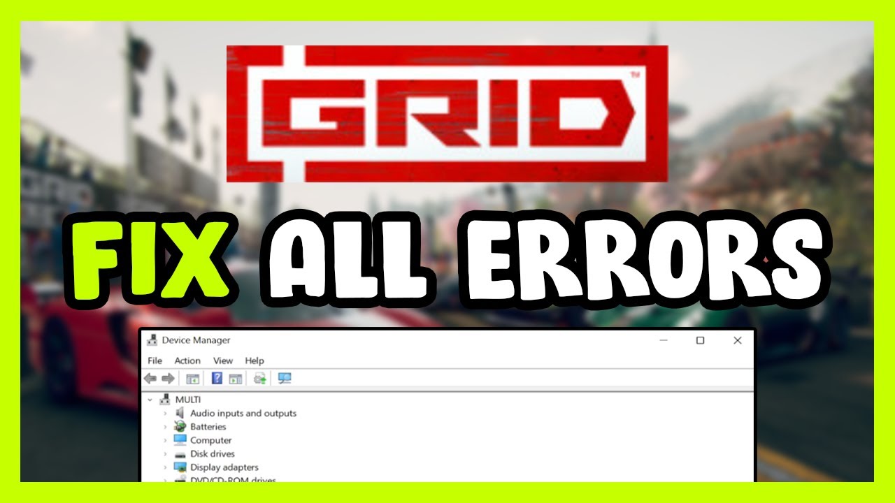 FIX GRID Crashing, Freezing, Not Launching, Stuck & Black Screen - YouTube