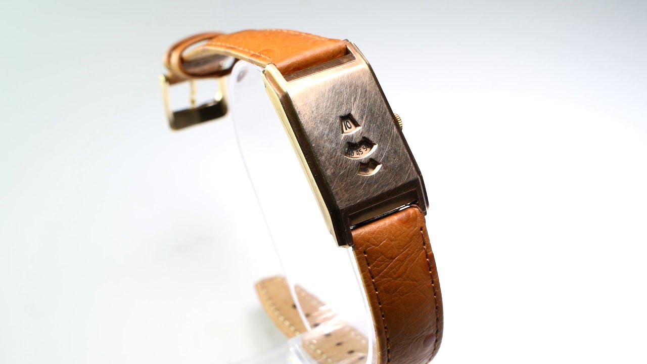 A GENTLEMAN'S 9CT GOLD ROLEX JUMP HOUR WATCH - YouTube