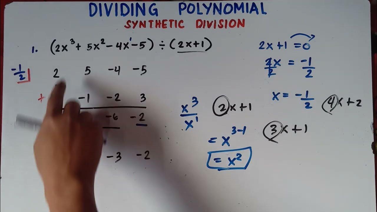 Dividing Polynomials by Synthetic Division | Explain in Detailed | Part ...