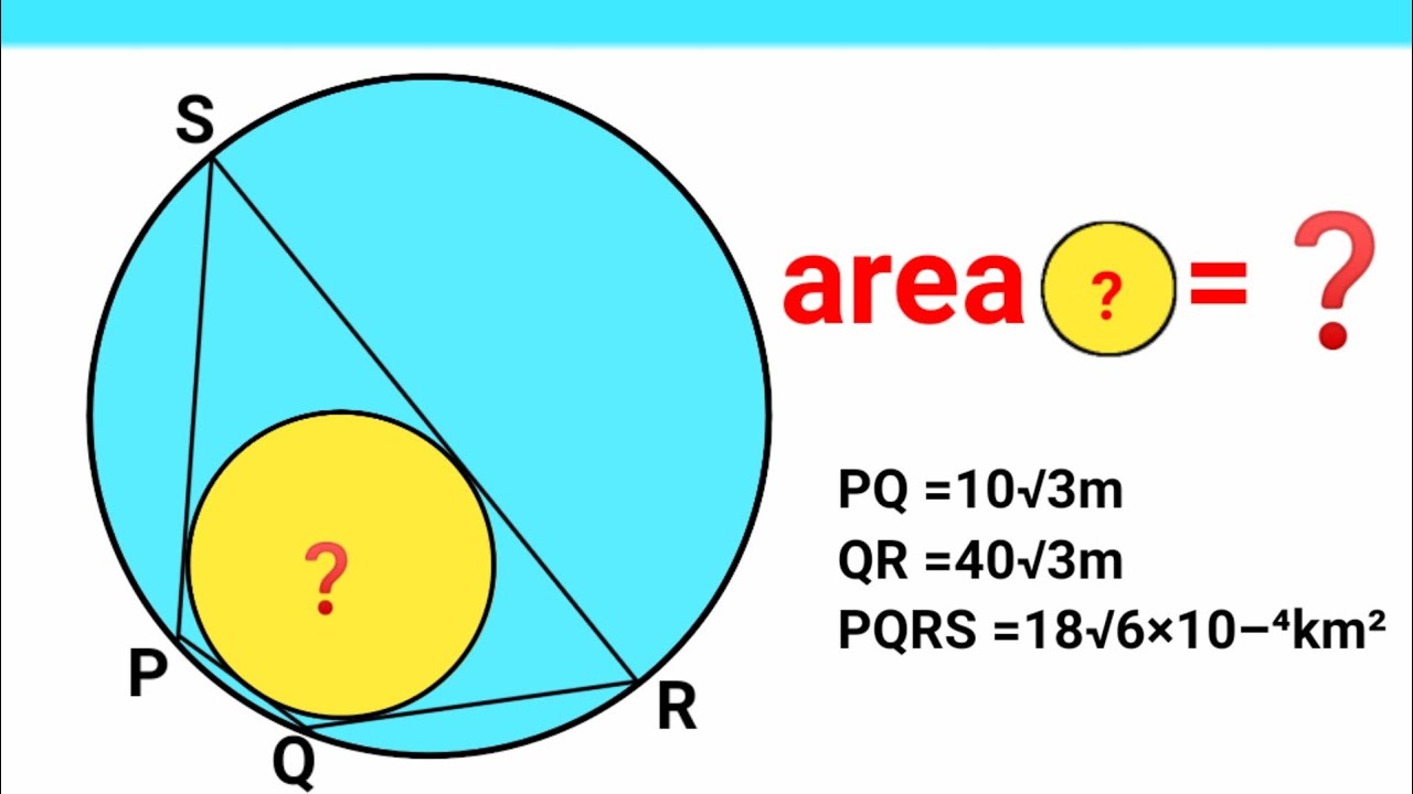 Can you find area of the yellow circle? | (Fun Geometry Problem) | # ...