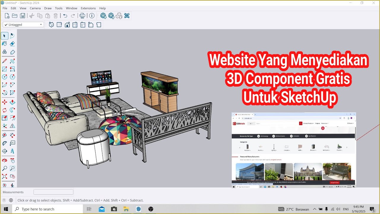 Website Yang Menyediakan 3D Component Gratis Untuk SketchUp - YouTube
