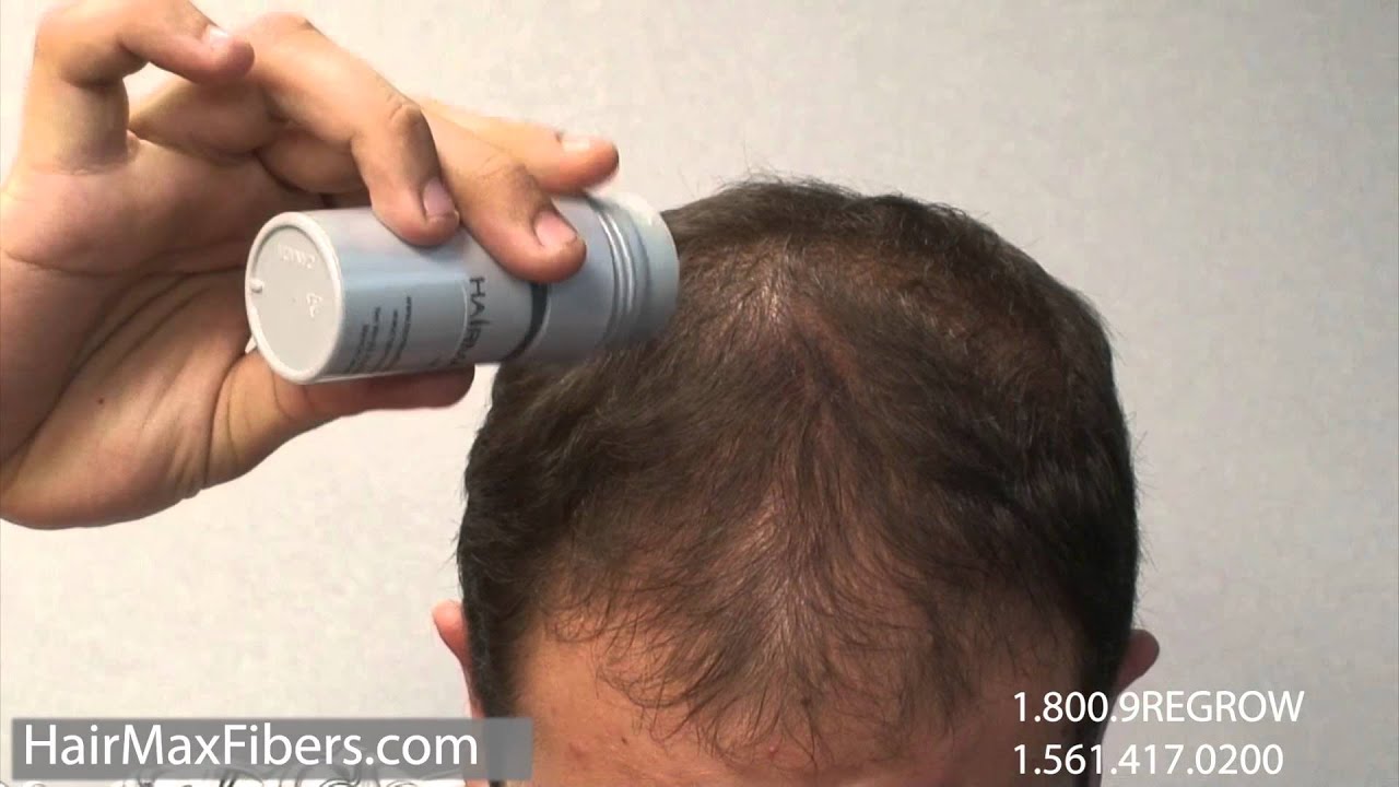 HairMax Hair Fibers Thicker Looking Hair Instantly - YouTube