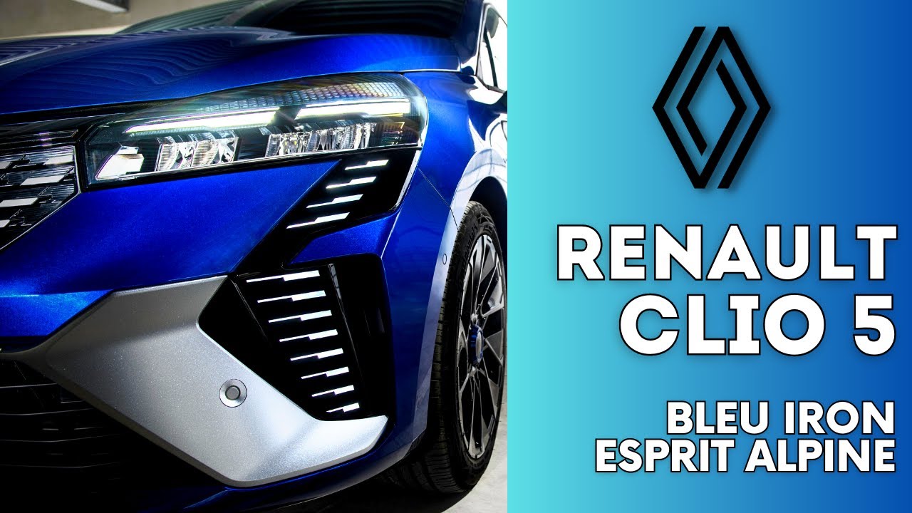 2023 New Renault Clio 5 facelift in Blue Iron - Visual Review - YouTube