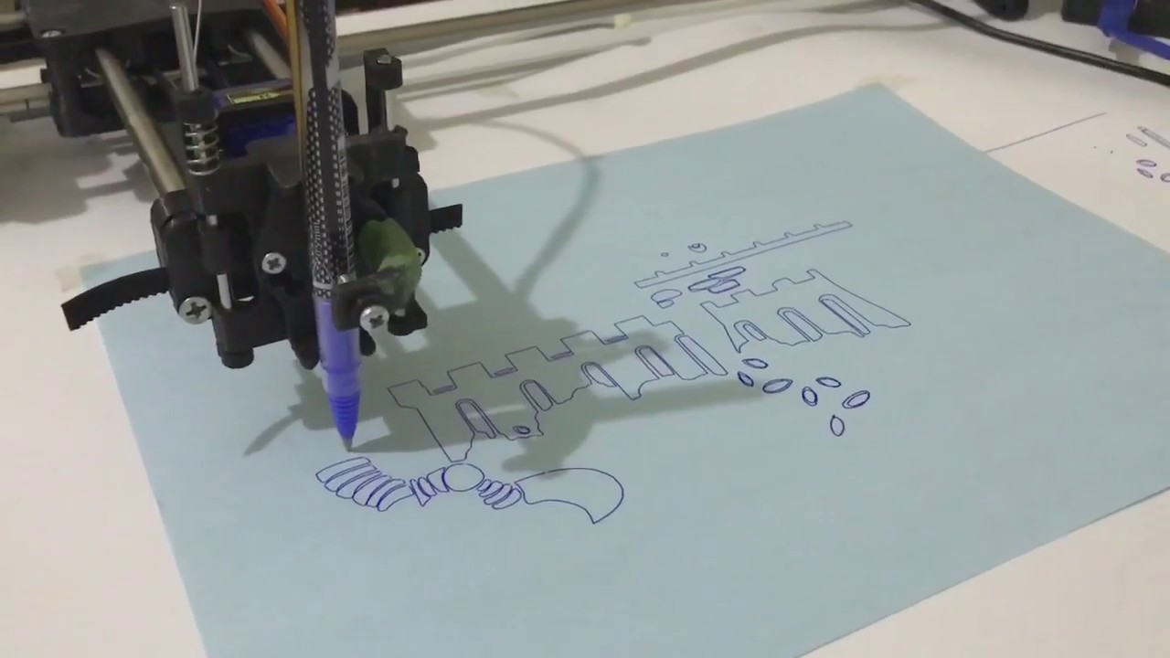 Drawing Robot / Çizim Robotu, Kalem ile yazı yazan Robot - YouTube