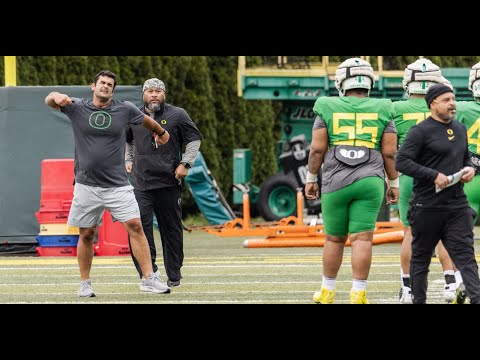 Oregon DL coach Tony Tuioti discusses DL progress through spring ball ...