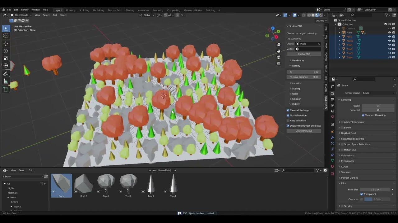 Scatter Pro Addo for Blender - Basic usage - YouTube
