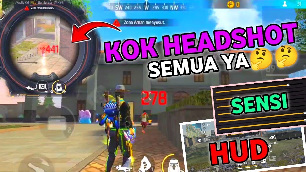 SENSITIVITAS FF AUTO HEADSHOT TERBARU SETELAH UPDATE 2024🔥 AUTO HEADSHOT TANPA DPI WORK SEMUA HP ...