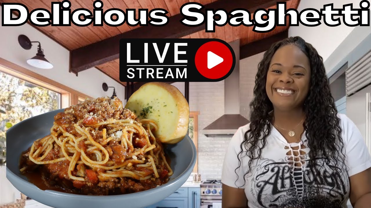 Gina Young Live Cooking Spaghetti Dinner - YouTube