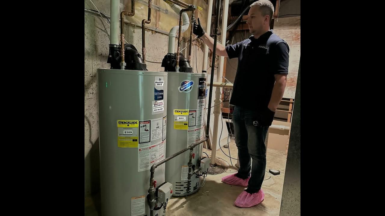 Successful Installation of Bradford White Power Vent Water Heaters - YouTube