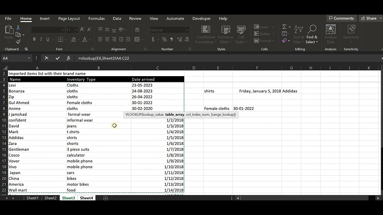 How To Use VLOOKUP On One Sheet And Select Its Data From Different Sheet Explained In Urdu how-to-use-vlookup-on-one-sheet-and-select-its-data-from-different-sheet-explained-in-urdu