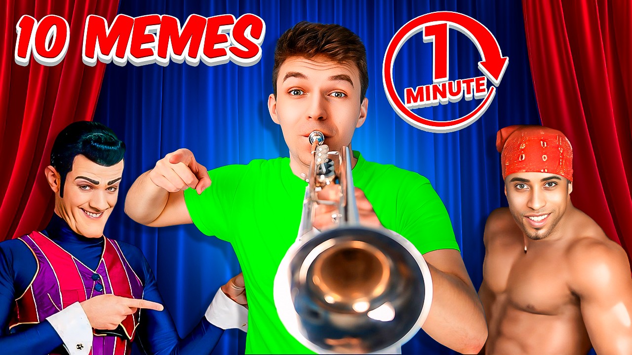 10 MEME SONGS in 1 MINUTE (in 1 SONG) - YouTube