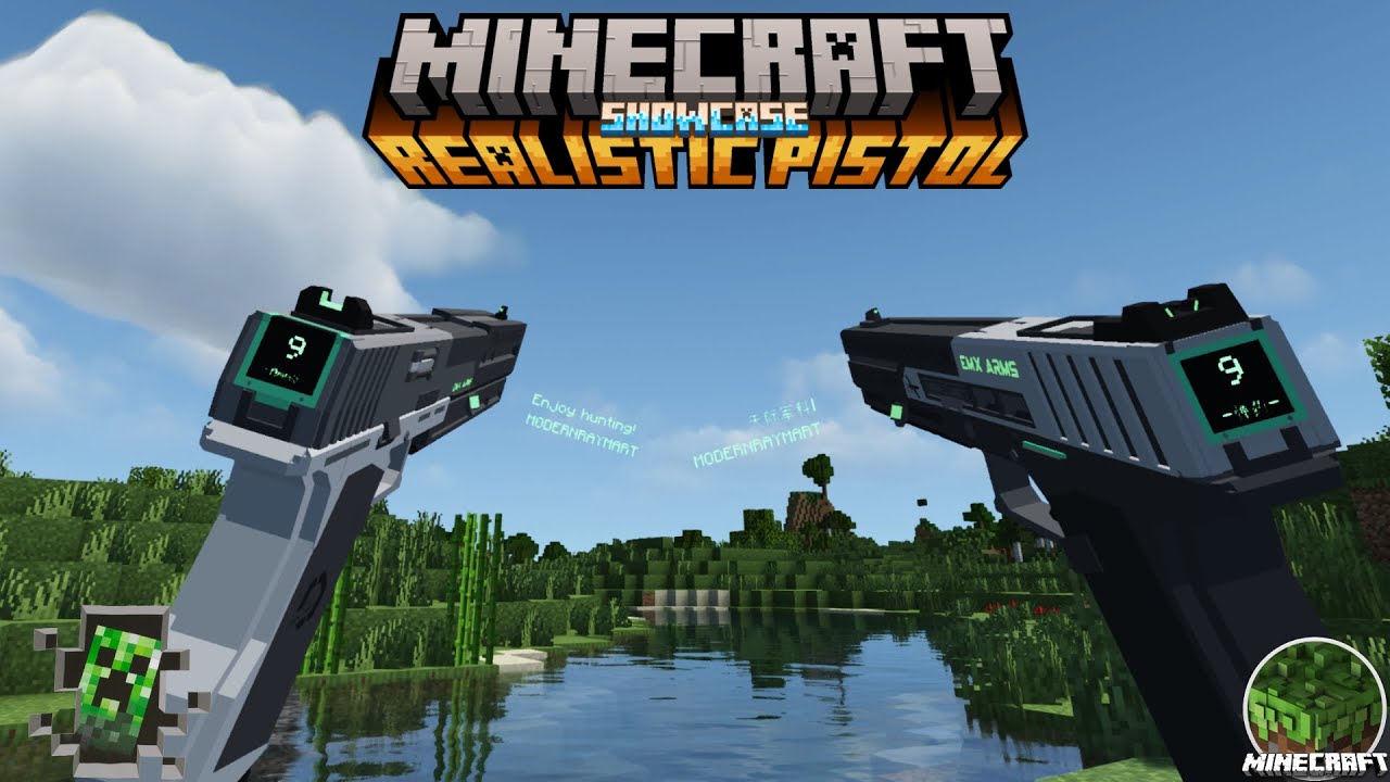 Minecraft Realistic Pistols - YouTube