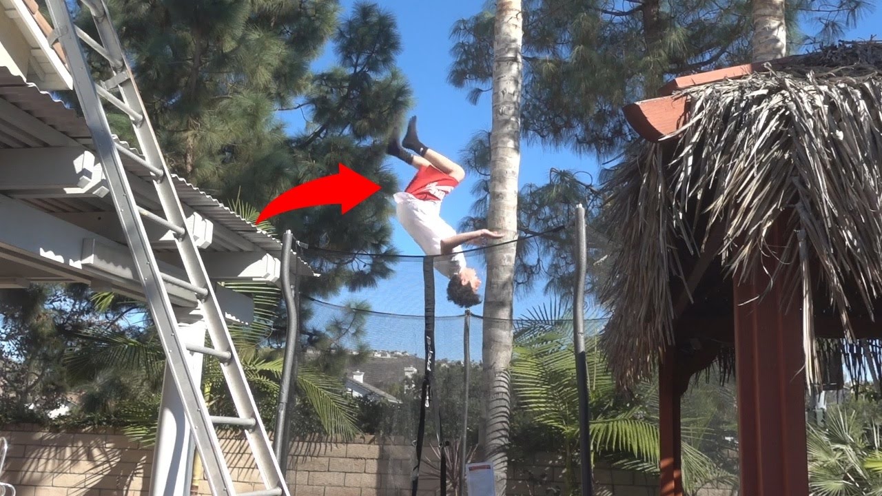 ALMOST BROKE MY NECK!! (BACKFLIP OFF ROOF) | FaZe Rug - YouTube