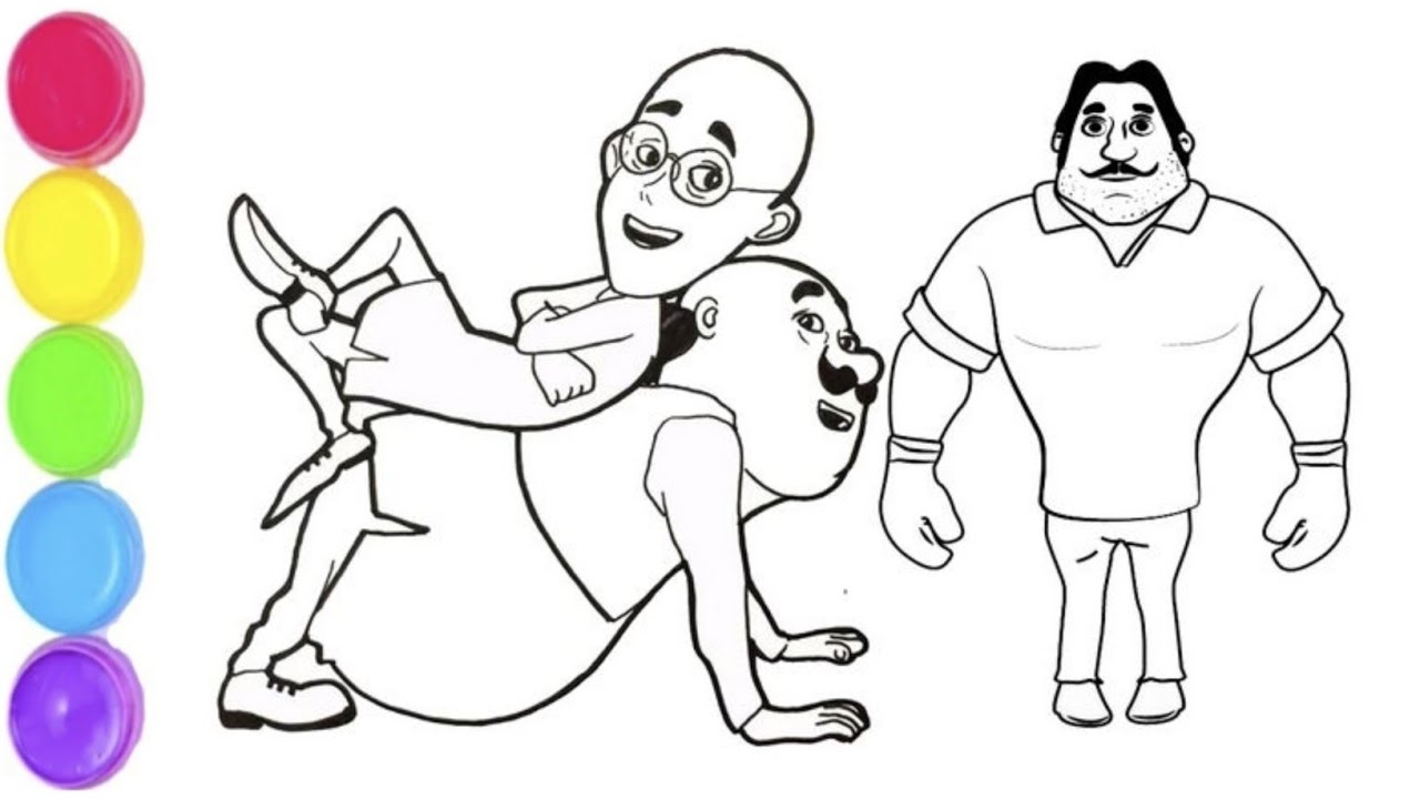 How To Draw Motu Patlu Cartoon For Kids | Motu Patlu Drawing - YouTube