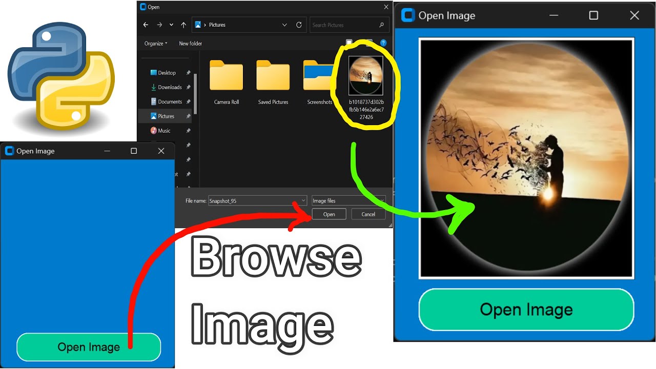 Browse Image File Using Python Tkinter Custom Complete Tutorial 3860