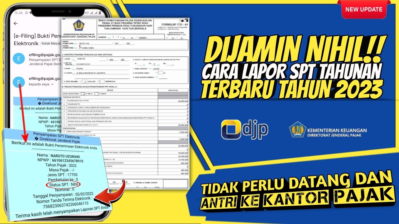 Cara lapor spt tahunan pribadi online 2023 • Penghasilan diatas 60 Juta ...