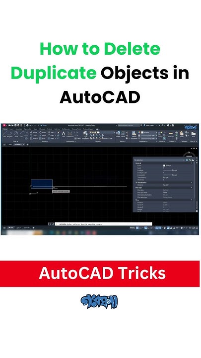How To Delete Duplicate Objects In Autocad Gobeshona Autocadtricks Youtube