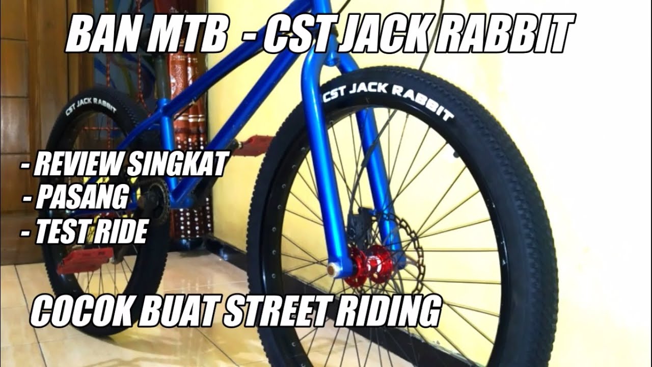 Review, pasang, & test ride ban MTB - CST JACK RABBIT - YouTube