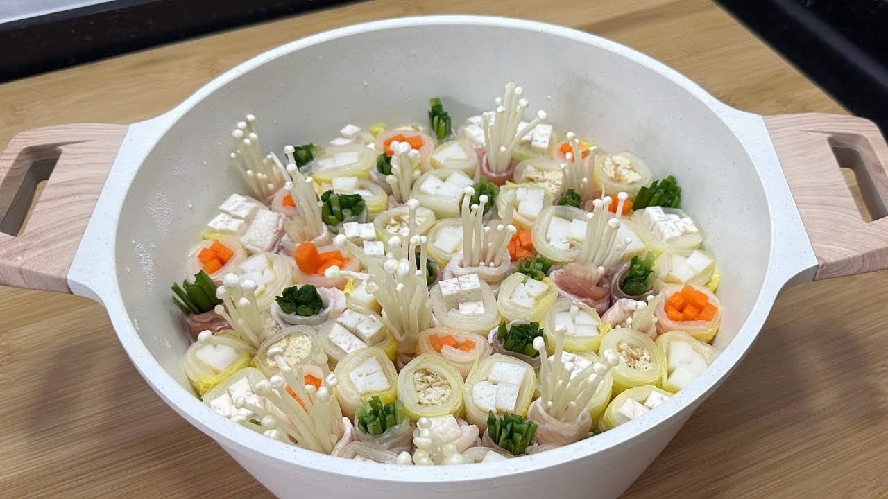 Beautiful Bouquet Hotpot Recipe💐Delicious Vegetable Pork Stew Recipe ...
