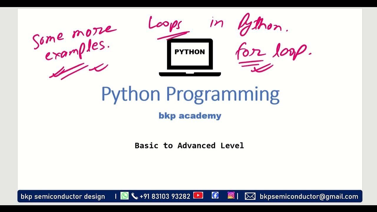 13b for loop more examples in Python training - YouTube