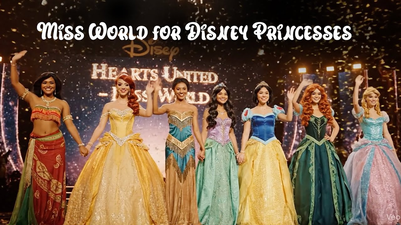 Disney princess Miss World | VEO 3 - YouTube