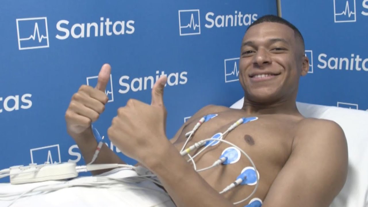 First images of Kylian Mbappé passing his medical with Real Madrid ...