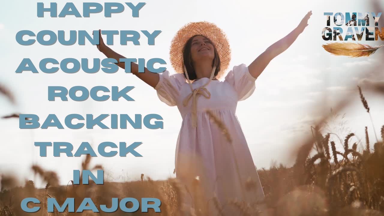 Happy Country Acoustic Rock Backing Track in C Major (licensing ...