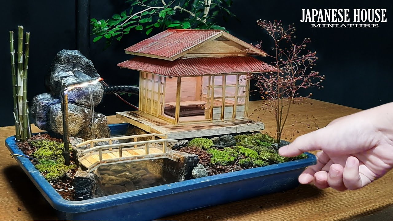 Making Diorama Miniature Japanese House on a Tray - Paludarium Ideas ...