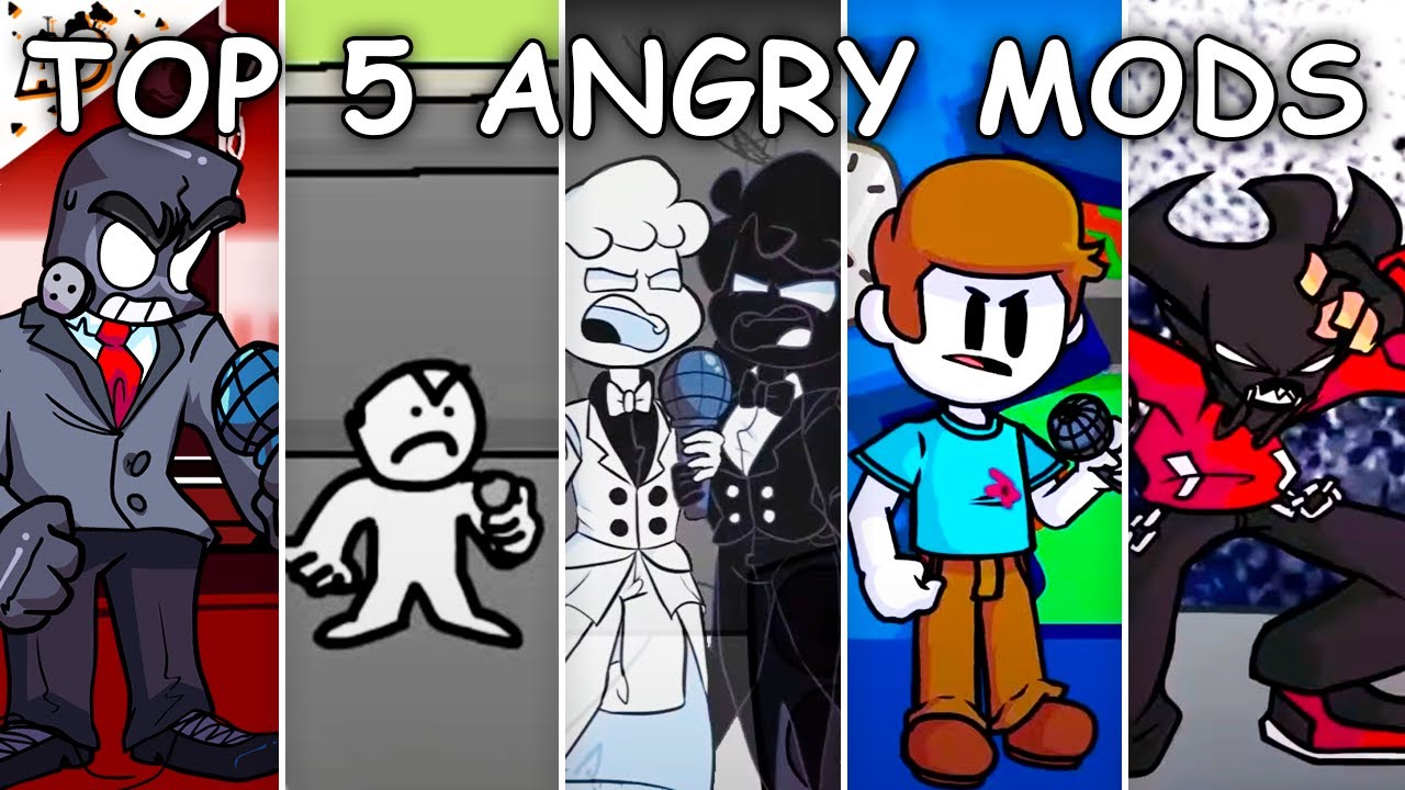 Top 5 Angry Mods #3 - Friday Night Funkin' - YouTube
