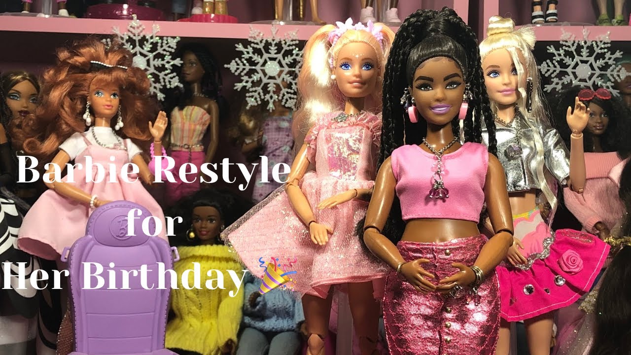 Restyle Barbie for Her Birthday #barbievideo #dollvideo # ...