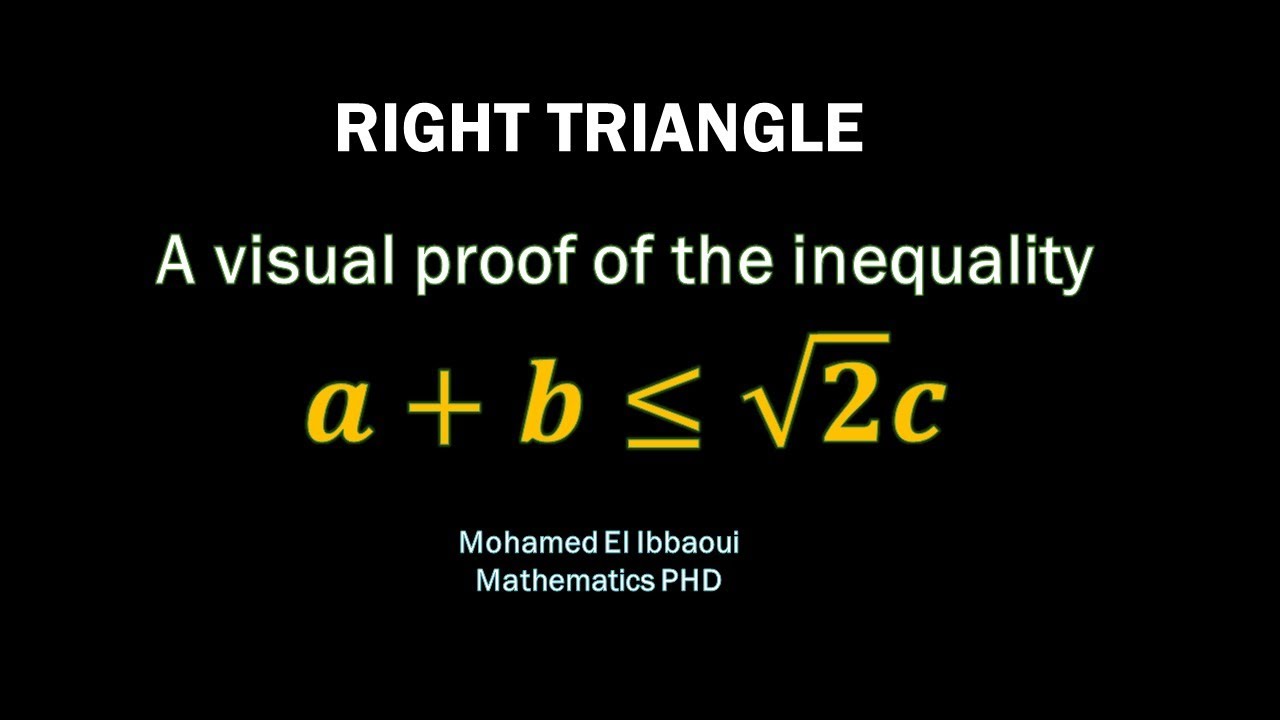Visualising basic Maths (inequality from a right triangle) - YouTube