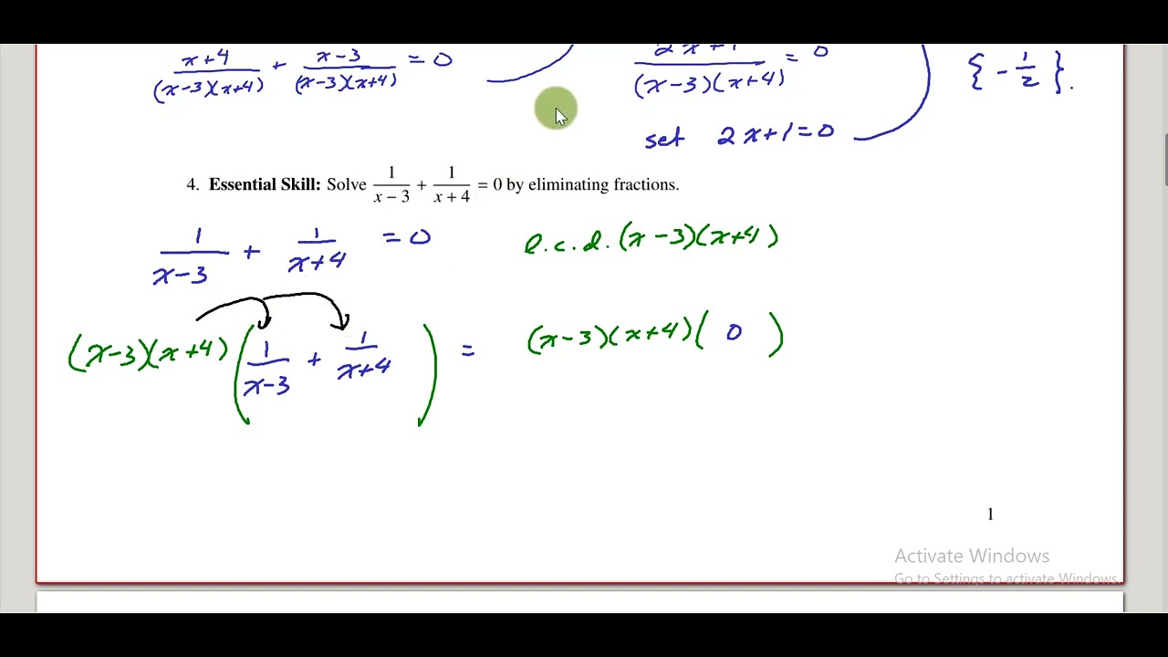 Review of Rational expressions and equations - YouTube