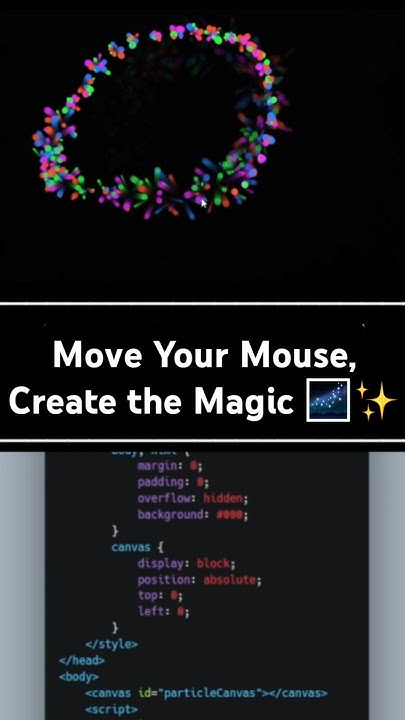 Particle trail javascript #coding #javascript #matrix #hacker #trending #viralvideo #viralshort ...
